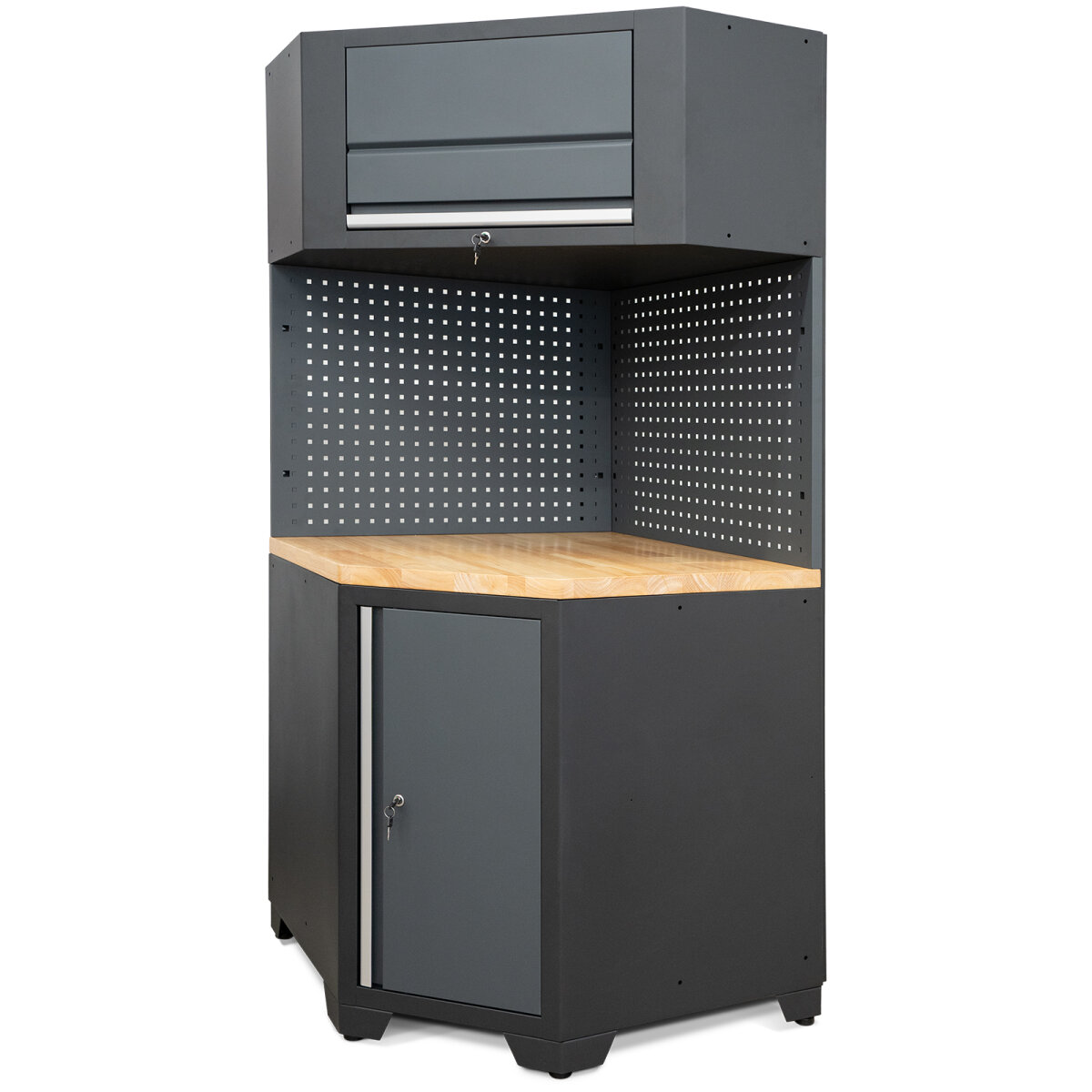 Professionelles Eck Schranksystem Serie 610 grau - Weber-Werke.de, 999,00